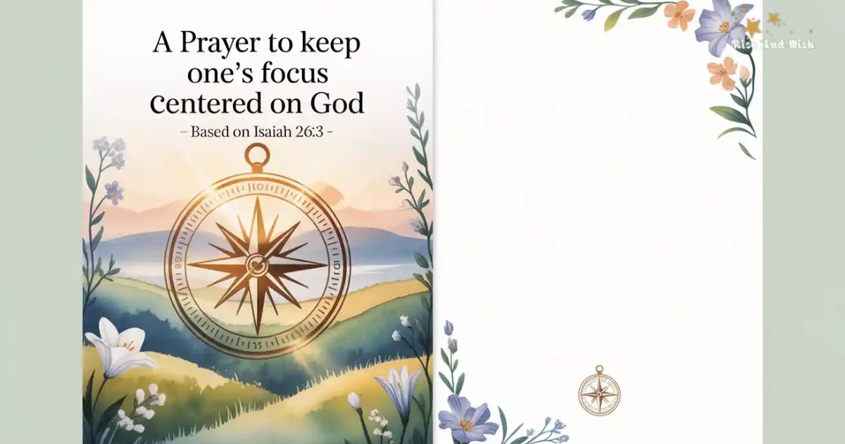 A Prayer to Keep One’s Focus Centered on God